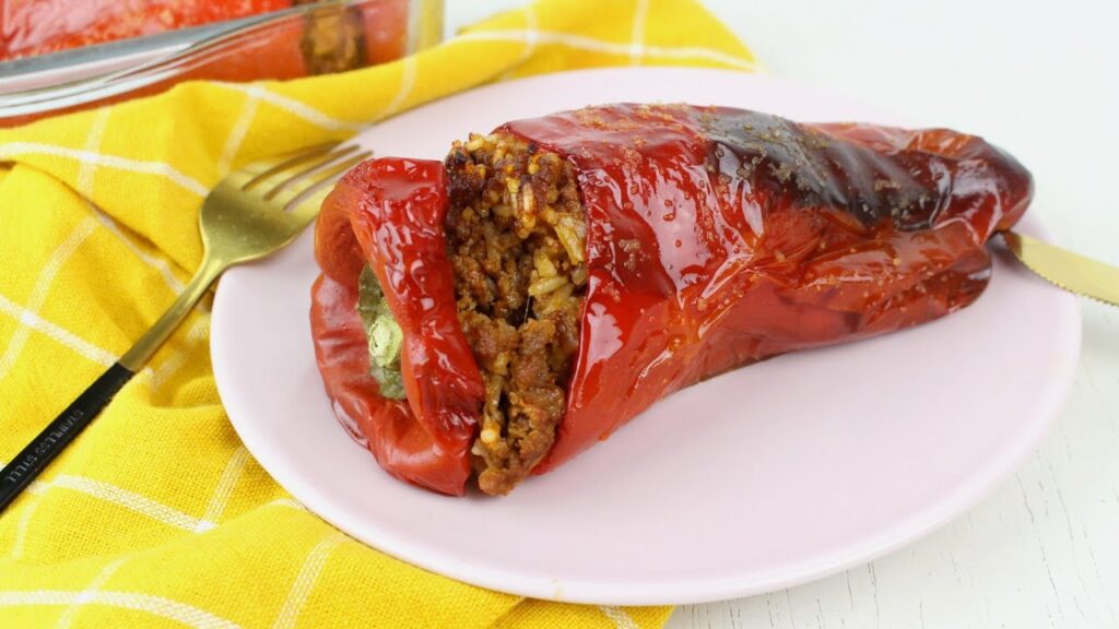receta de Pimientos rojos rellenos de carne estilo Mexicano con ...